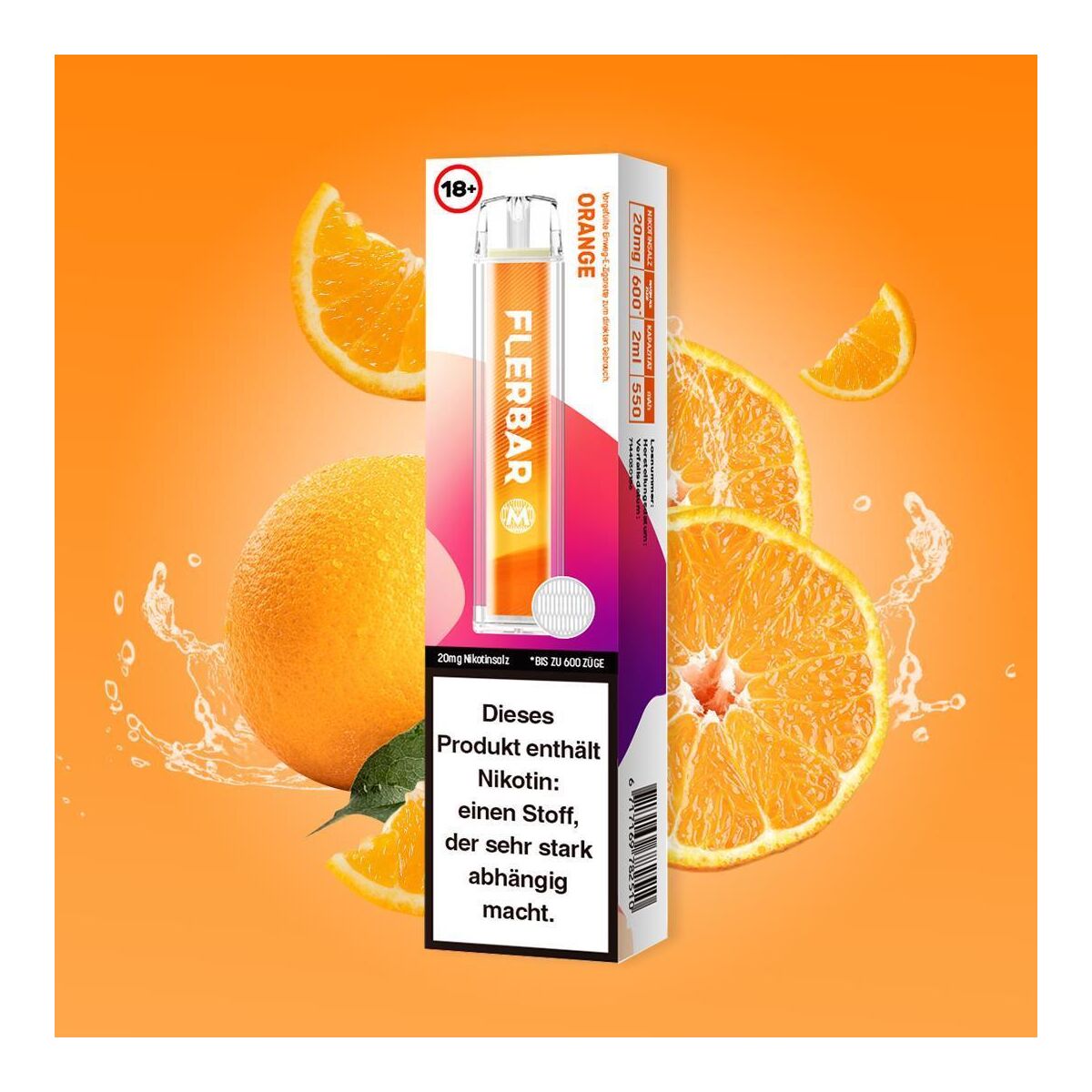Flerbar M600 Orange – Spritzig & Fruchtig