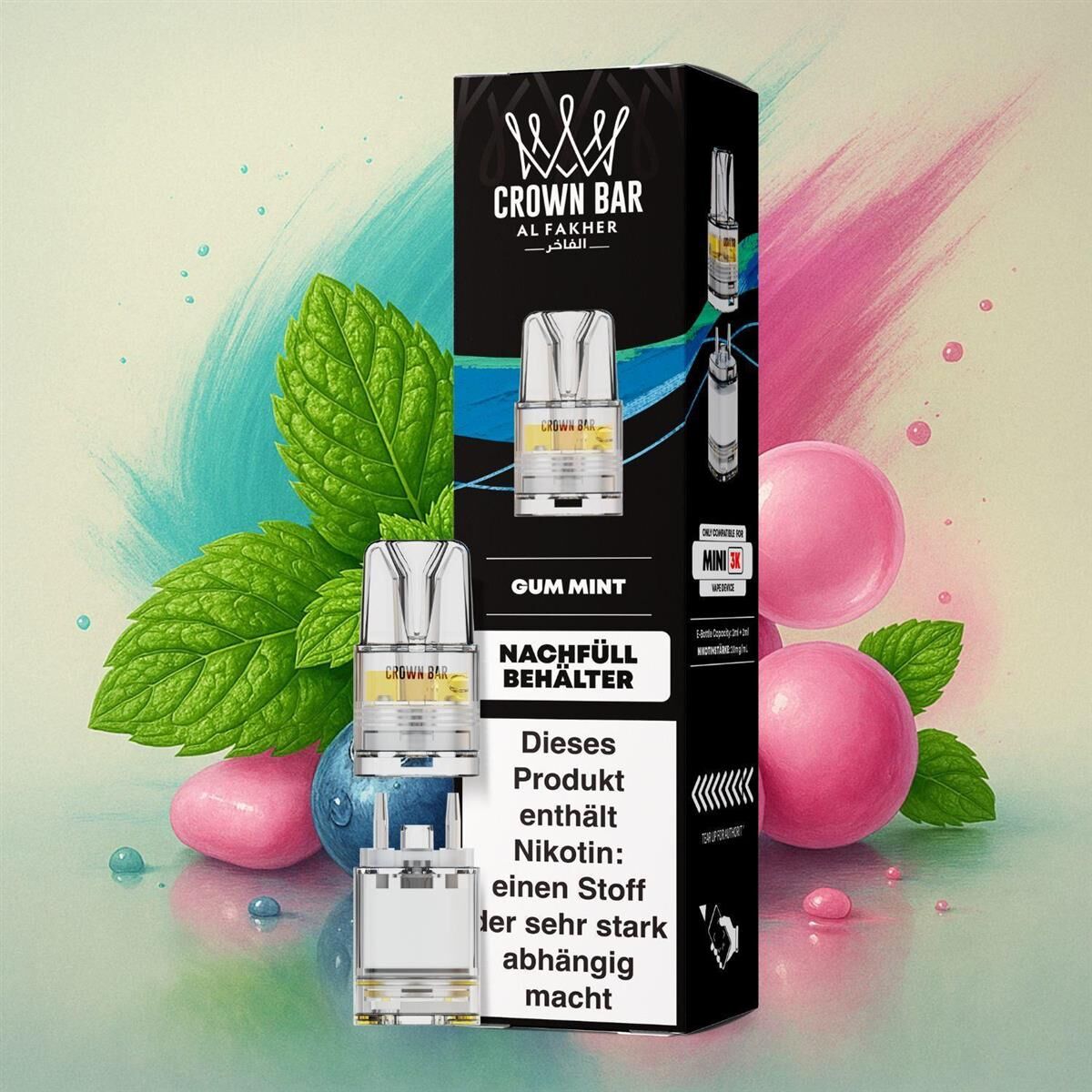 Al Fakher Mini 3K Pod Gum Mint 20mg | Frisch & süß