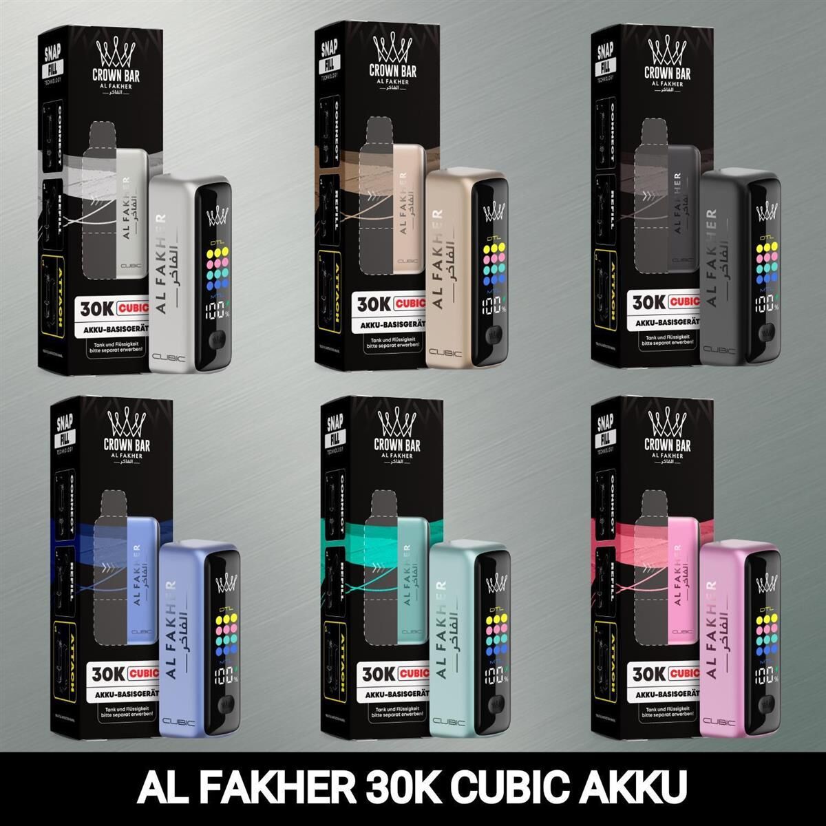 Al Fakher 30K Cubic Akkuträger – 30.000 Züge & 800 mAh Power