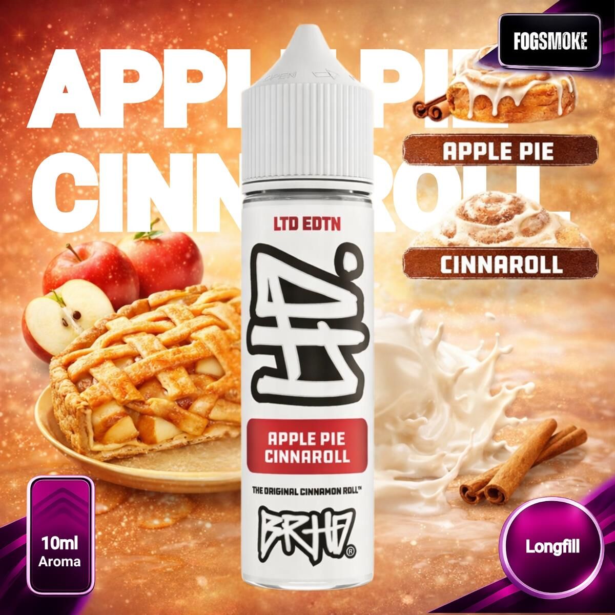 Barehead | Limited Edition 10ml Aroma | Apple Pie Cinnaroll